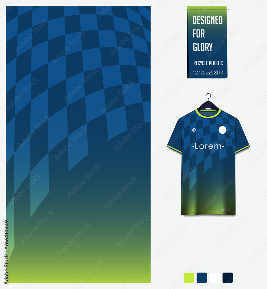 Fabric textile pattern design for soccer jersey, football kit, sport t ...