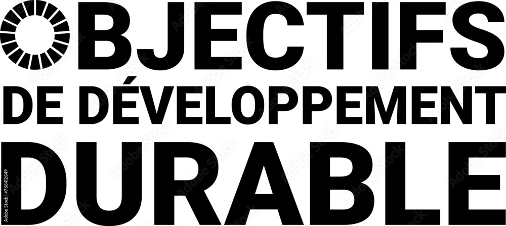Sustainable Development Goal (SDG) French vertical logo black version ...