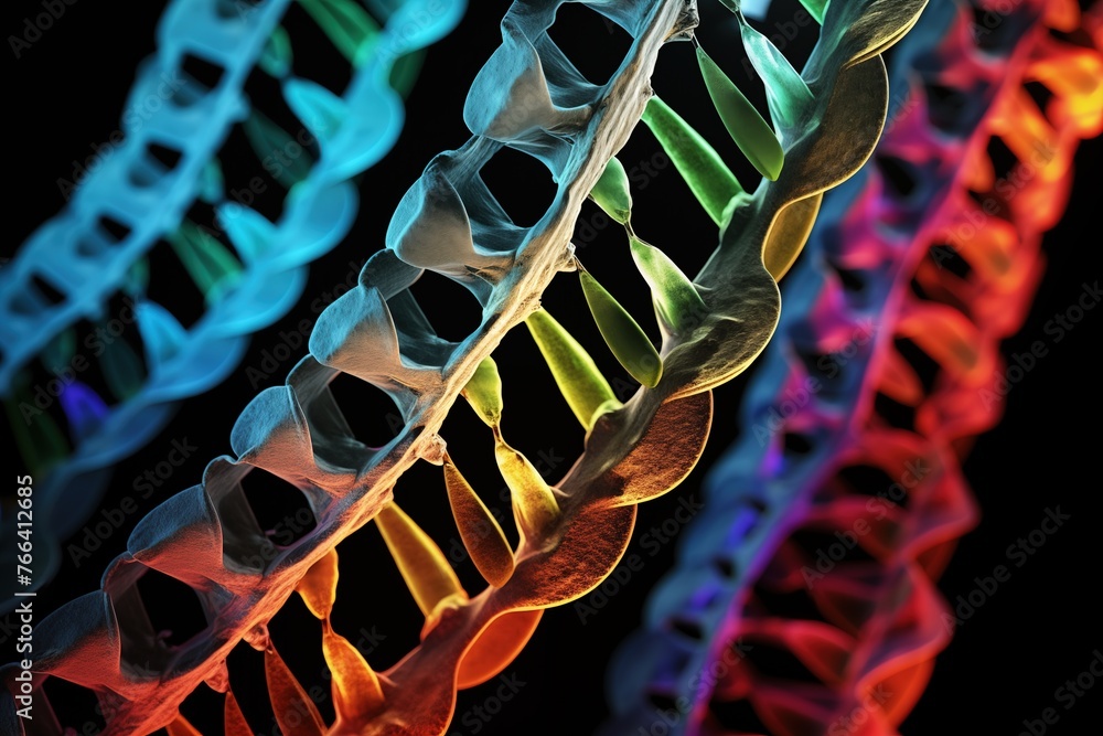 Electron microscopy of dna gene Stock Illustration | Adobe Stock