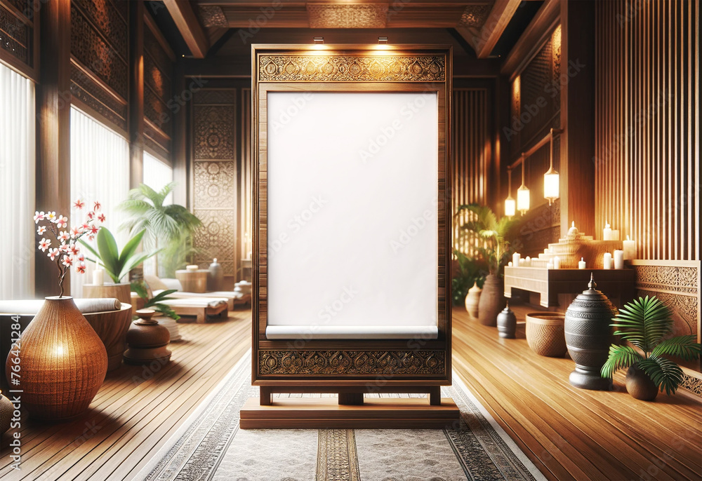 Elegant Spa Interior with Thai Traditional Decor,A tranquil spa ...