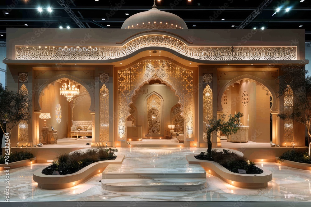 Arabic pavilion on an international exhibition, opulence and innovation ...