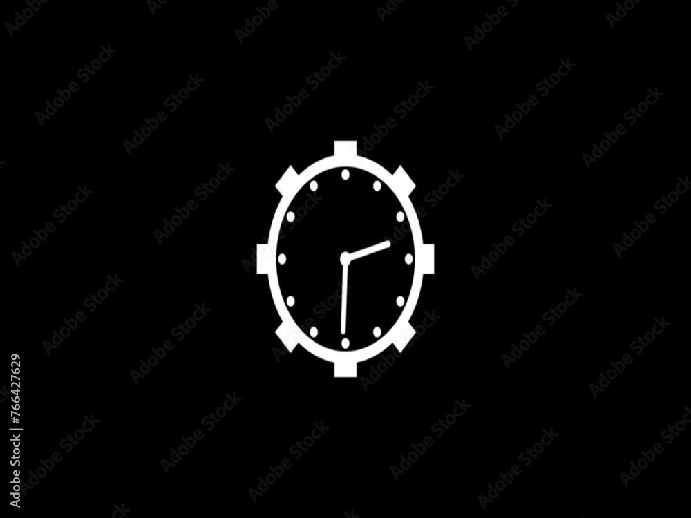 Abstract Clock Counting Down 24 Hour Day Fast Speed. Clock with moving ...