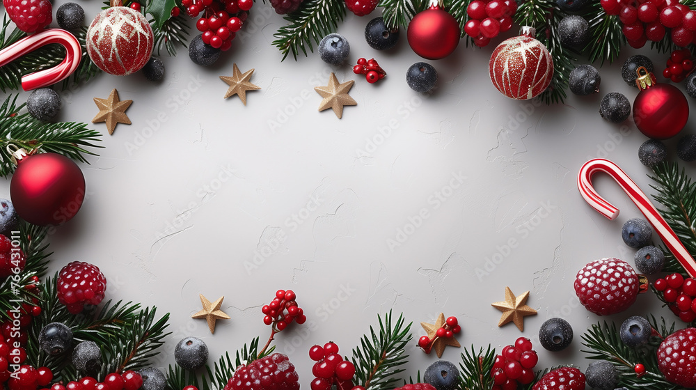 Holiday's Background with Season Wishes and Border of Realistic Looking ...