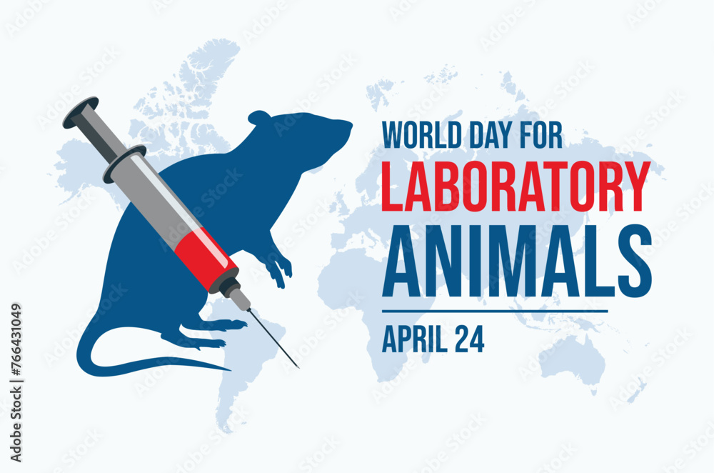 World Day For Laboratory Animals poster vector illustration ...