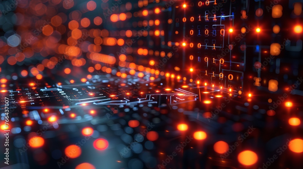 Cyber security concept.Machine learning algorithms. Analysis of ...