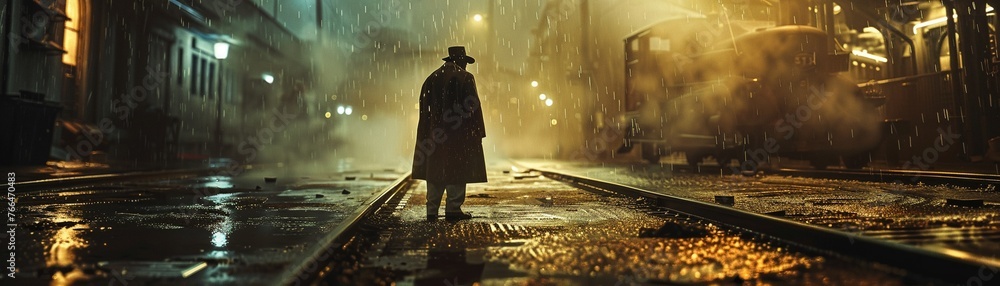 Bring your detective story to life with a captivating image! Show a ...