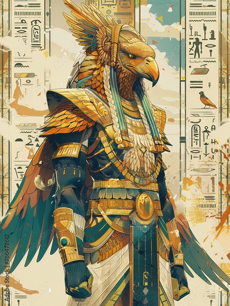 Capture the essence of Egyptian deities through a dynamic worms-eye ...