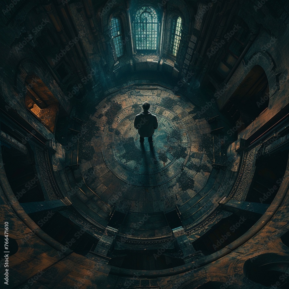 Evoke mystery and fascination through a low-angle perspective that ...