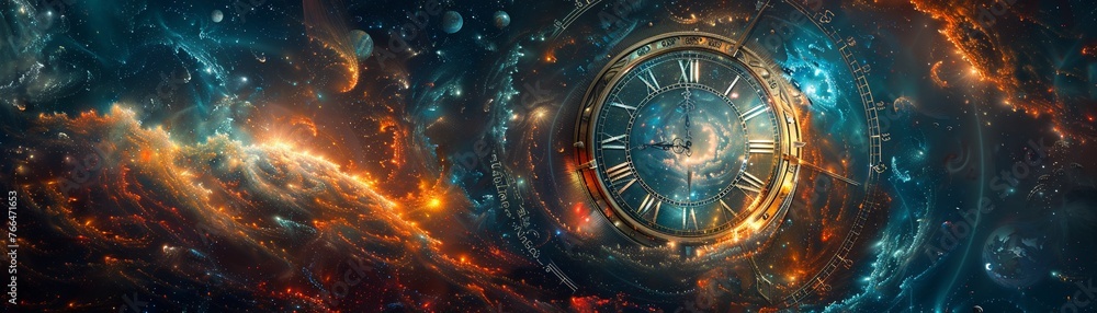 Fuse cultural symbols representing time from around the world into a ...