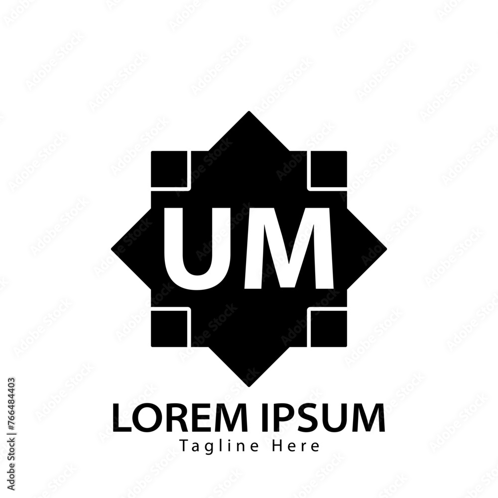 letter UM logo. UM. UM logo design vector illustration for creative ...