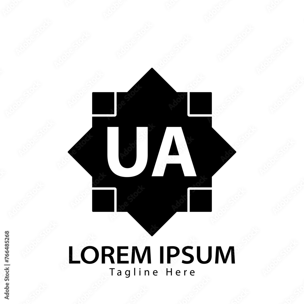 letter UA logo. UA. UA logo design vector illustration for creative ...