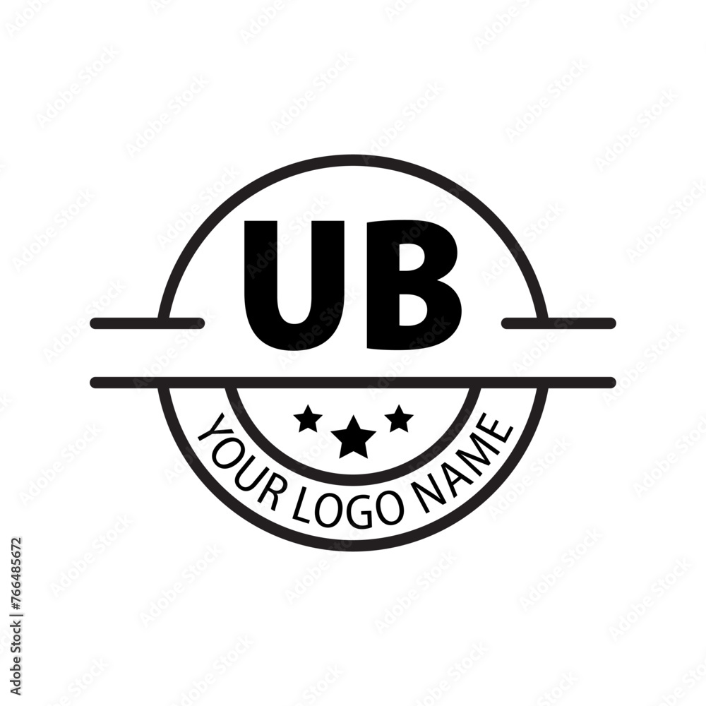 letter UB logo. UB. UB logo design vector illustration for creative ...