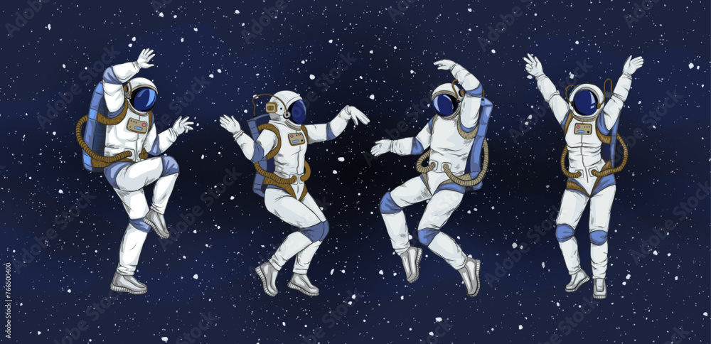 Space Party Retro Astronaut Dance Funky Disco Music Astronomy Science