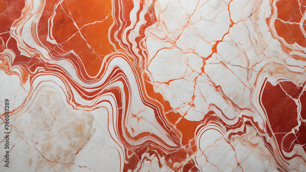 White and red marble wallpaper background texture. White-orange marble ...