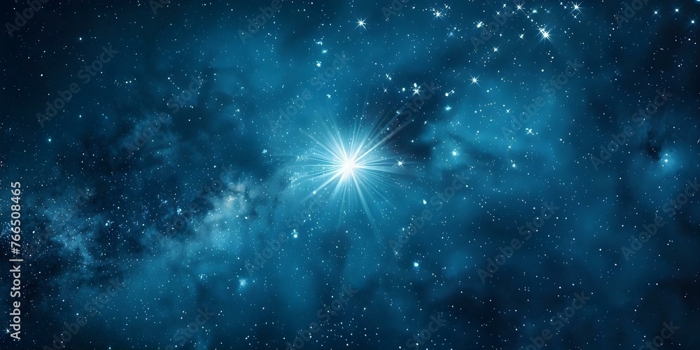 A photo of a bright celestial scene symbolizing the return of Jesus ...