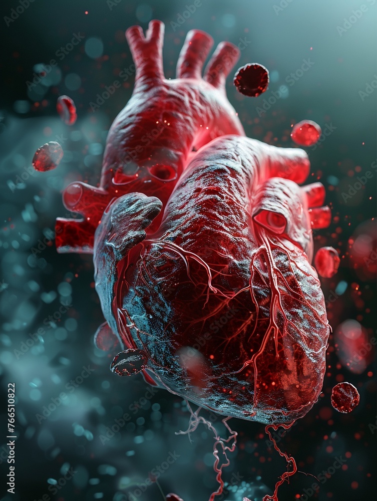 Visualize the pumping action of the heart and the flow of Red cell ...