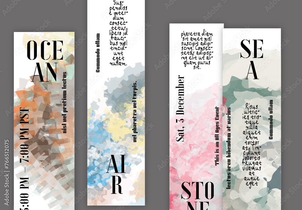 Web Banner Transparent Random Overlapping Shapes Creating Vector ...