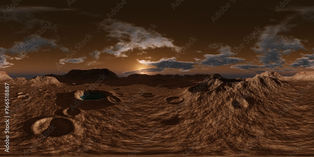 Mars, HDRI, environment map , Round panorama, spherical panorama ...