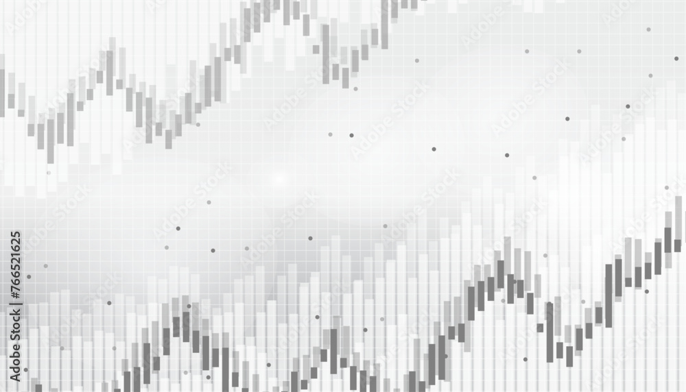 financial chart with uptrend line graph in stock market on black and ...