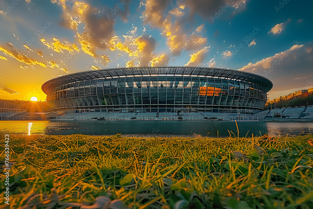 Modern stadium design for sporting events. A unique architectural ...
