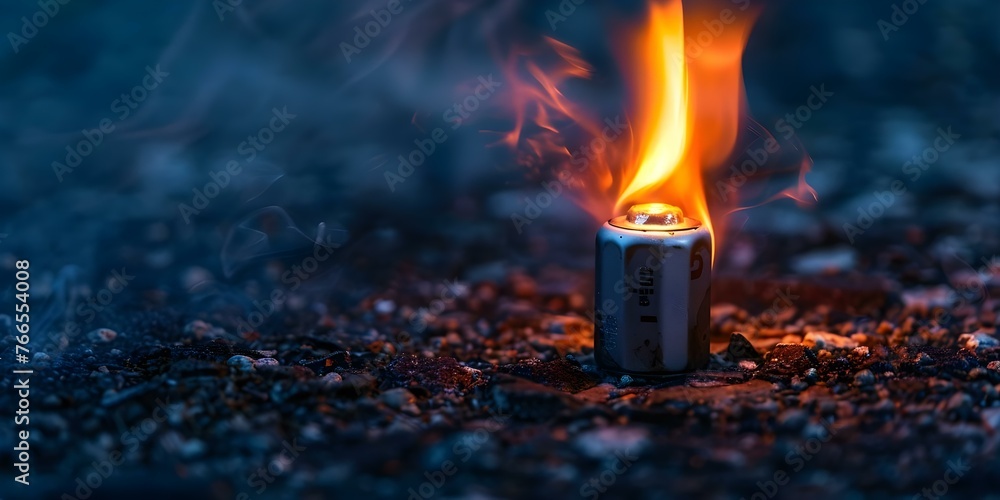 Photo of lithiumion battery fire illustrating safety hazards and risks ...