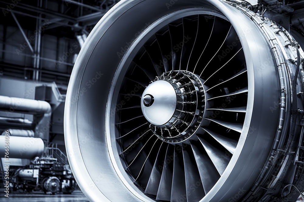 Intricate Machinery of a Jet Engine with Turbofan and Turboprop ...