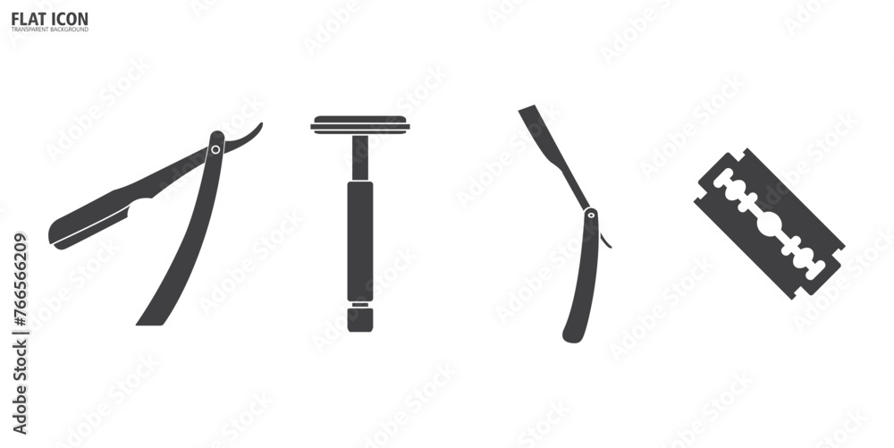 Hair shaver icon, Barbershop tools and equipment icon in flat style ...