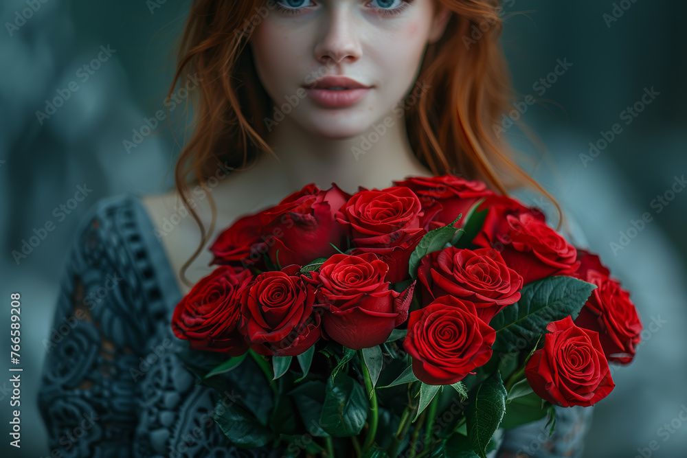 A woman offers a bouquet of roses, but hidden within lies a venomous ...