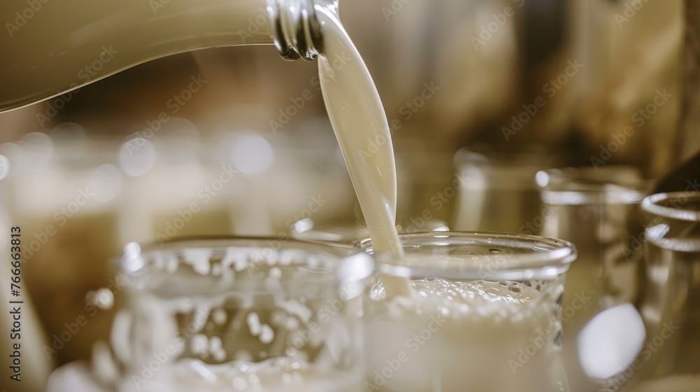 Farm Fresh Milk Professional captures of milk being collected from ...