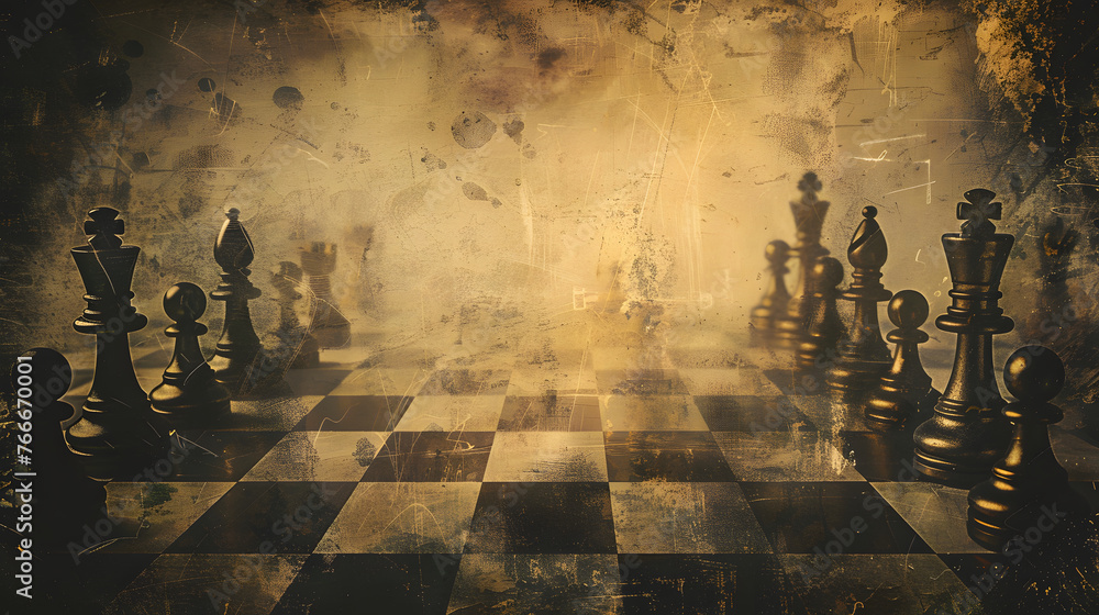 Vintage chess themed background, chess wallpaper, chess game Stock ...