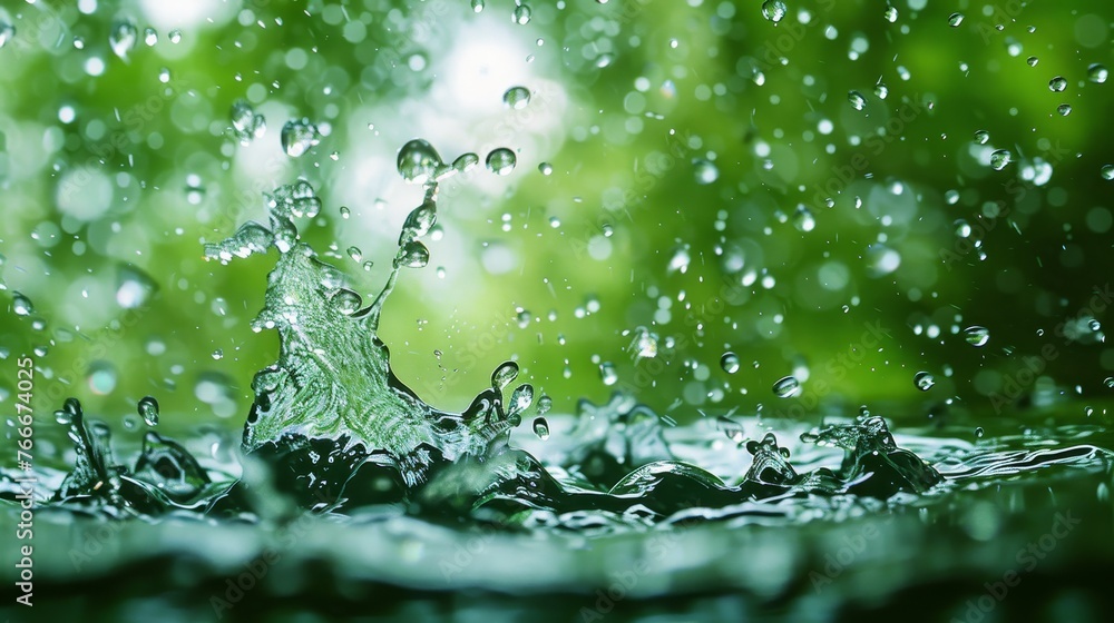 Fast-Falling Rain Detailed photographs of raindrops falling from the ...