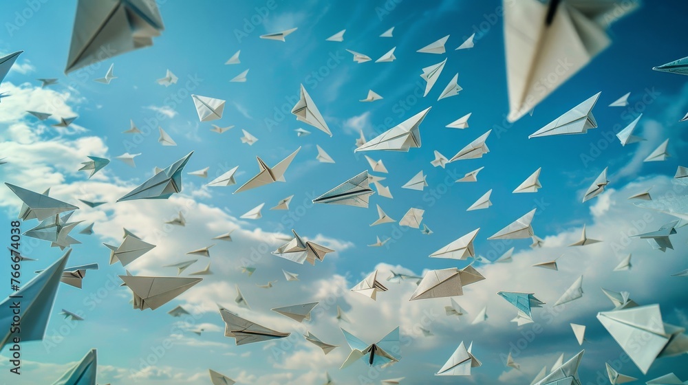 Fast-Flying Paper Planes Detailed photographs of paper planes soaring ...