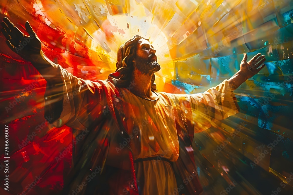 Religious artwork depicting the second coming of Jesus inspired by the ...