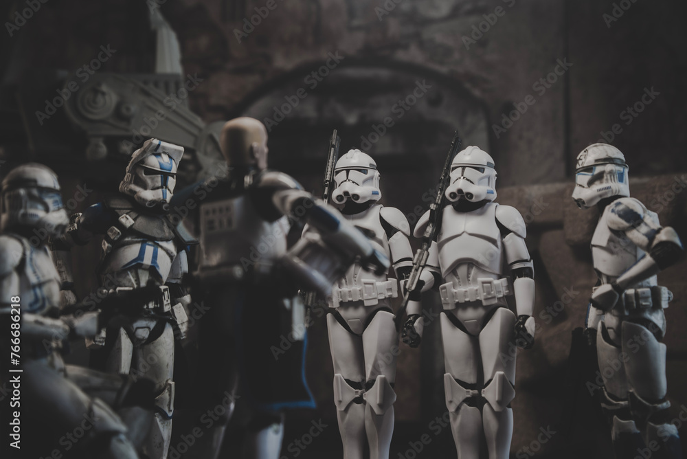 NEW YORK USA, APRIL 2 2024: Star Wars The Clone Wars, Captain Rex ...