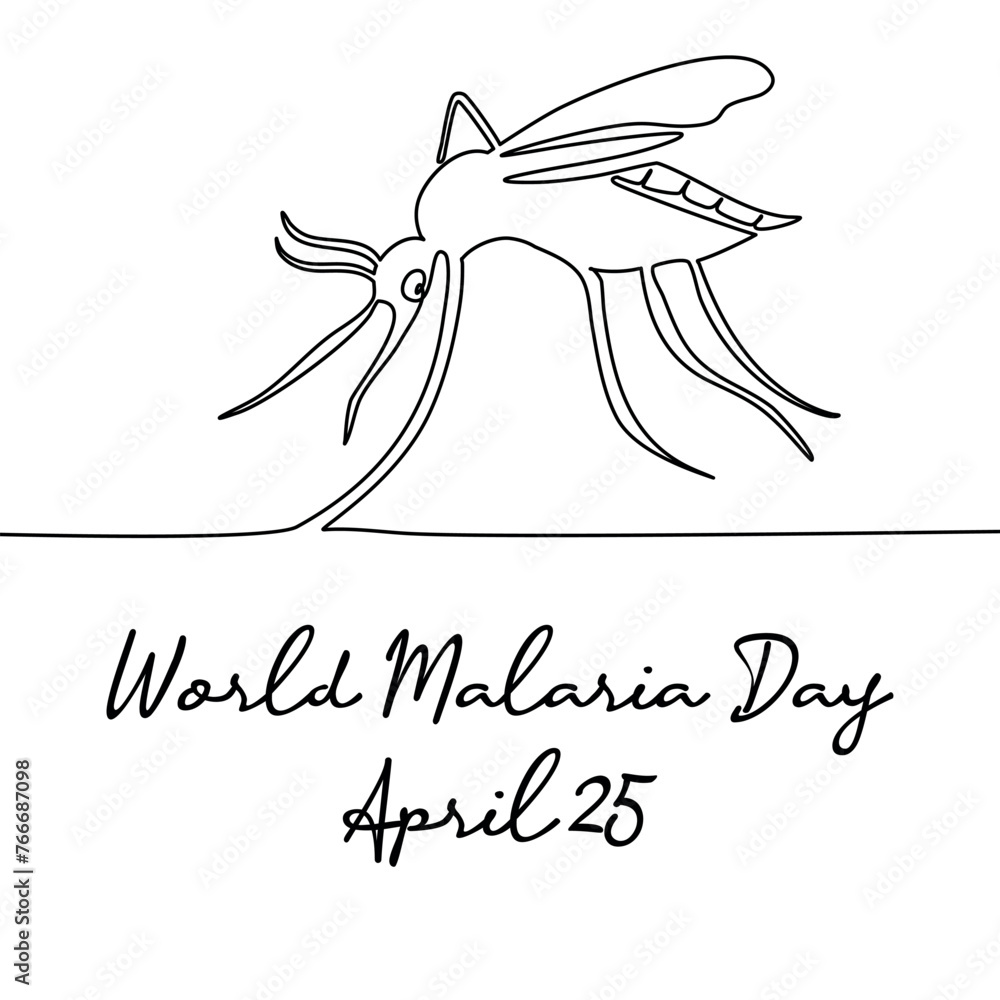line art of World Malaria Day good for World Malaria Day celebrate ...