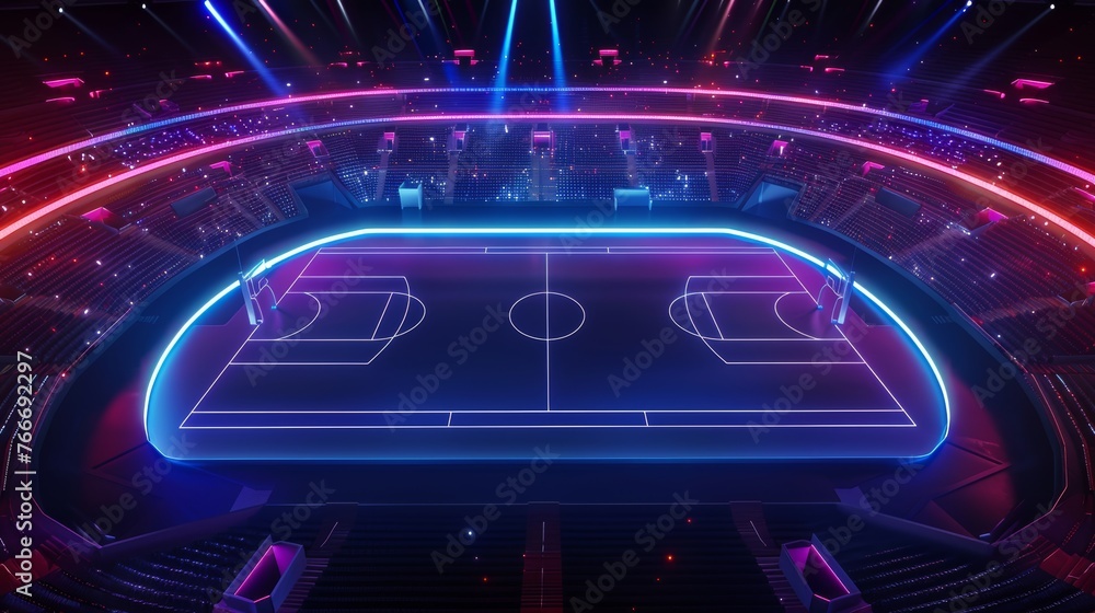 Futuristic Sports Arenas Detailed shots of futuristic sports arenas and ...