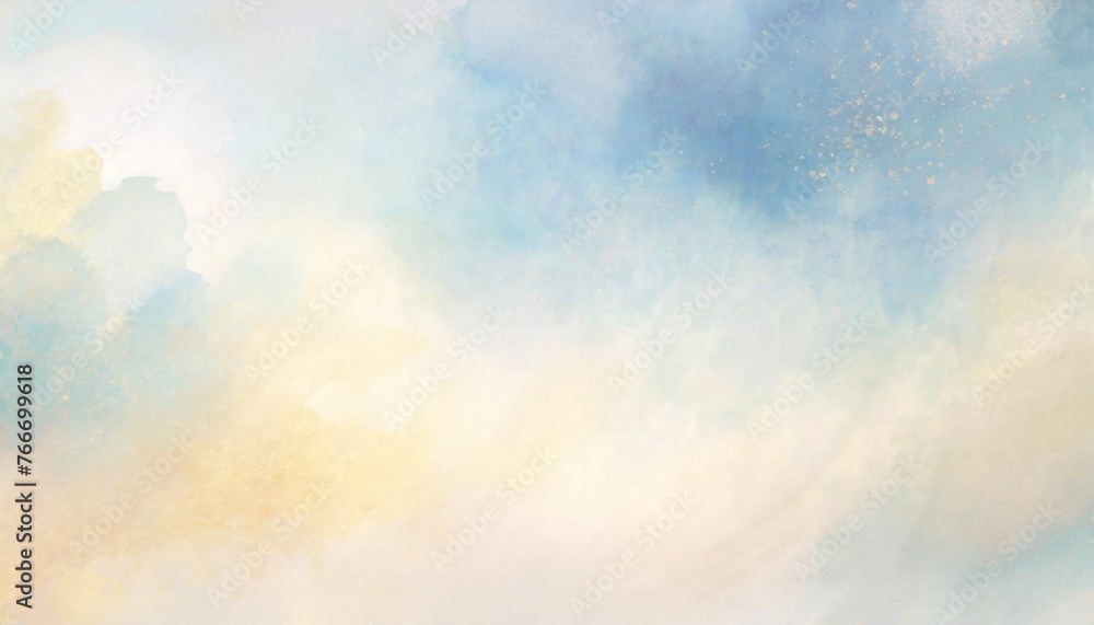 pastel faded blue hand painted watercolor background design with paint ...