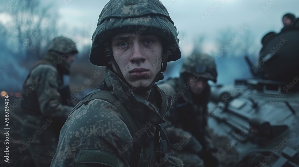 Military Sacrifice Cinematic shots honoring the sacrifice of Ukrainian ...