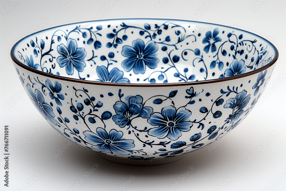 ceramic bowl isolated on white, The porcelain bowl is the epitome of ...