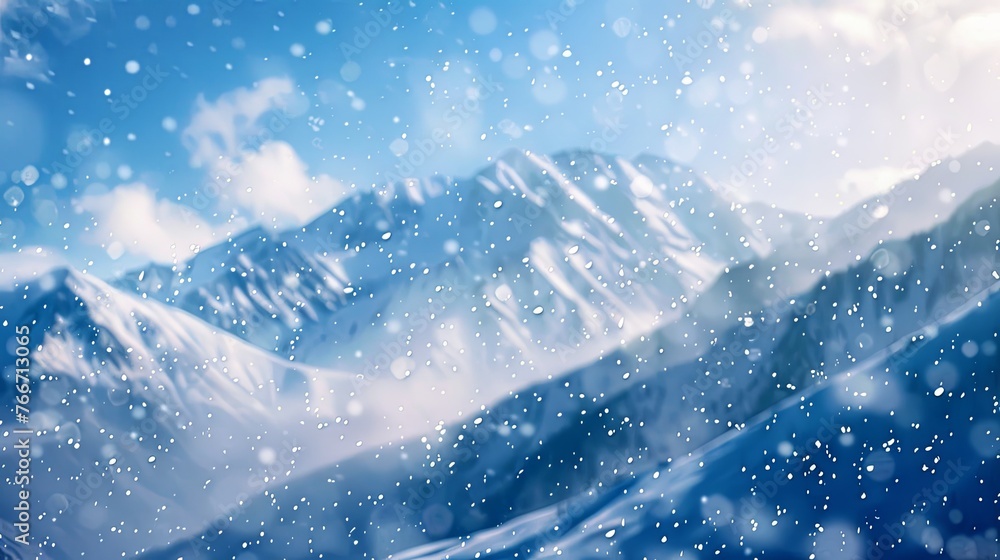 Snow mountain pic winter panorama wallpaper background Stock Photo ...