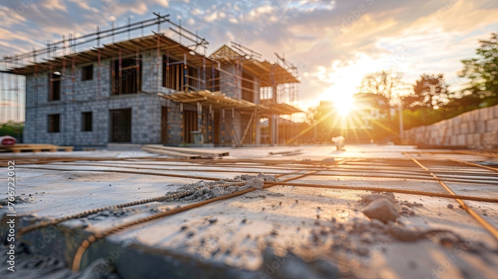 House building construction residence. Background concept Stock Photo ...
