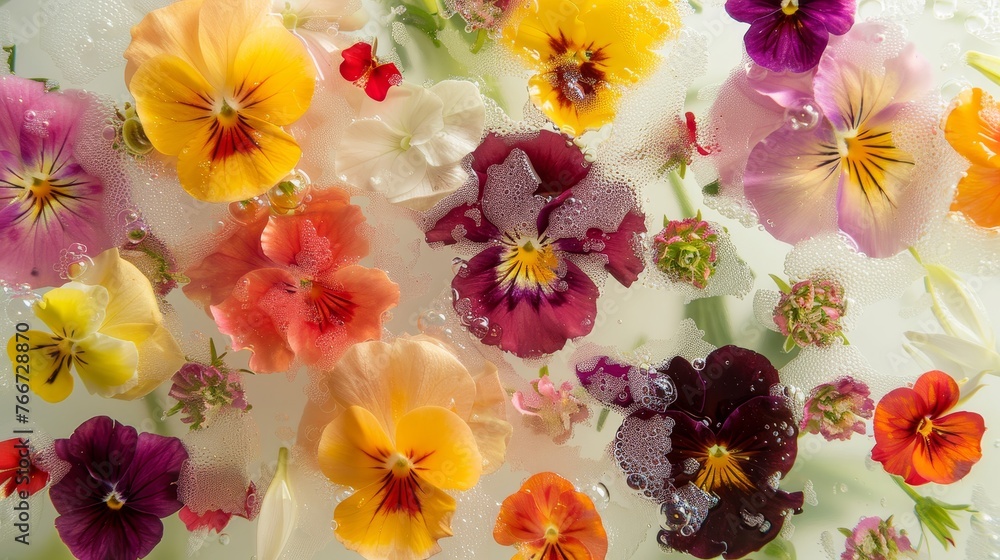 Edible Flower Creations Detailed photographs of edible flower ...