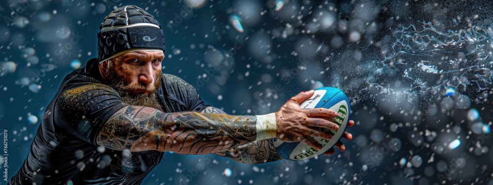 The game of rugby: test of endurance and strength, showcasing ...