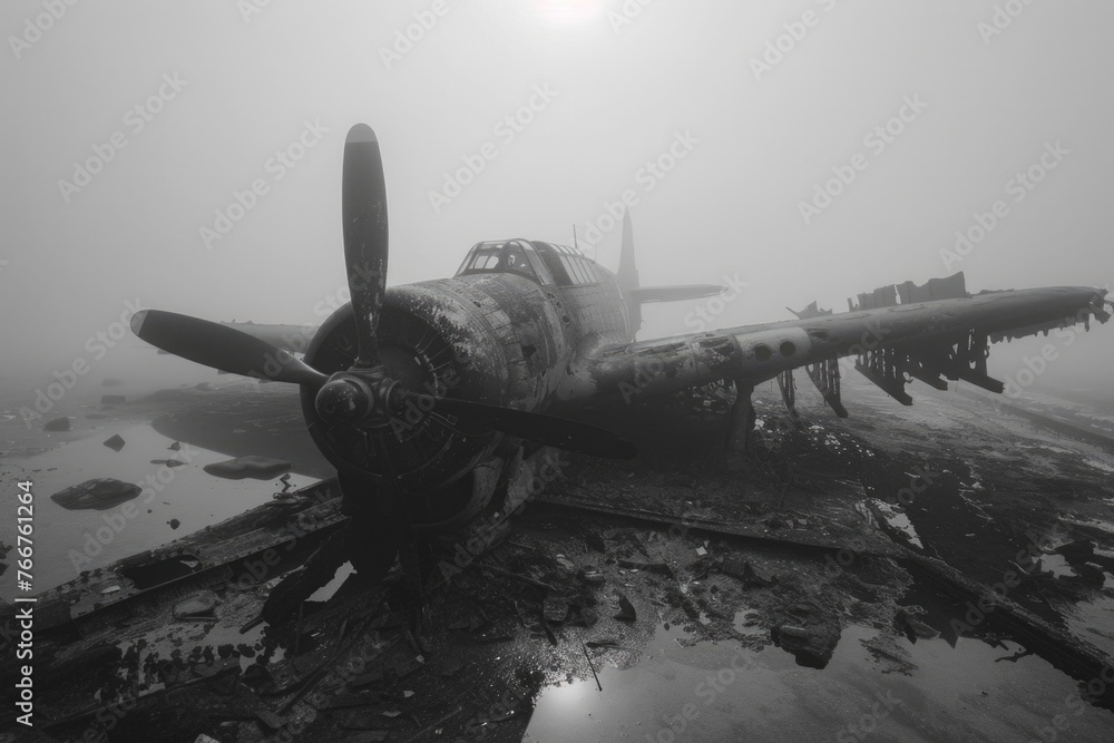 Reflecting suffering and grief, representation of devastation and ...