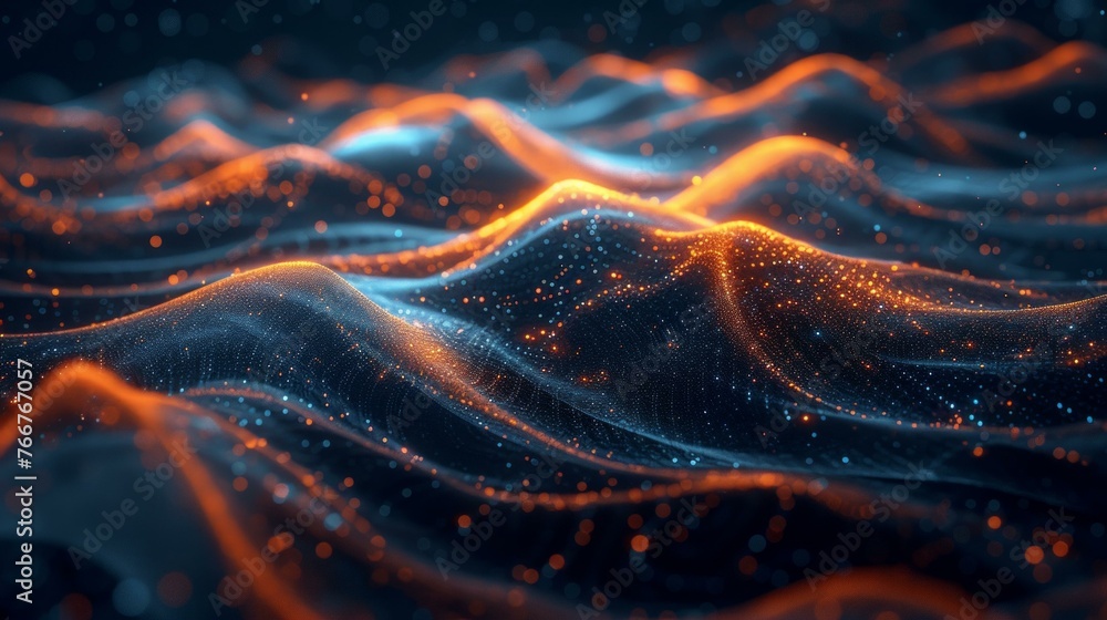 Visualization of data analytics and insights, vibrant charts and graphs ...