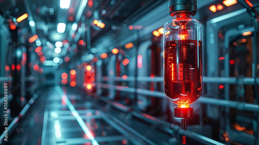 Futuristic concept design of an IV drip and medical tubing, imagining ...