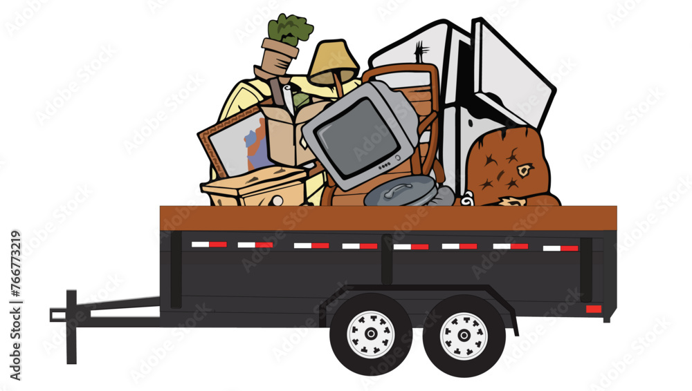 Trailer logo design, Logo design, Junk Removal logo design, Hauling ...