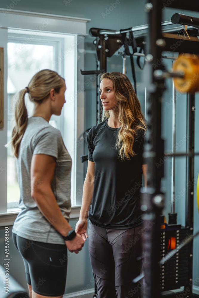Professional Photography of a Personal Trainer Working One-On-One With ...