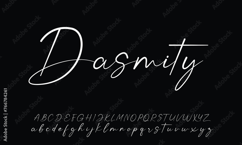 signature font alphabet vector illustration isolated Background Stock ...