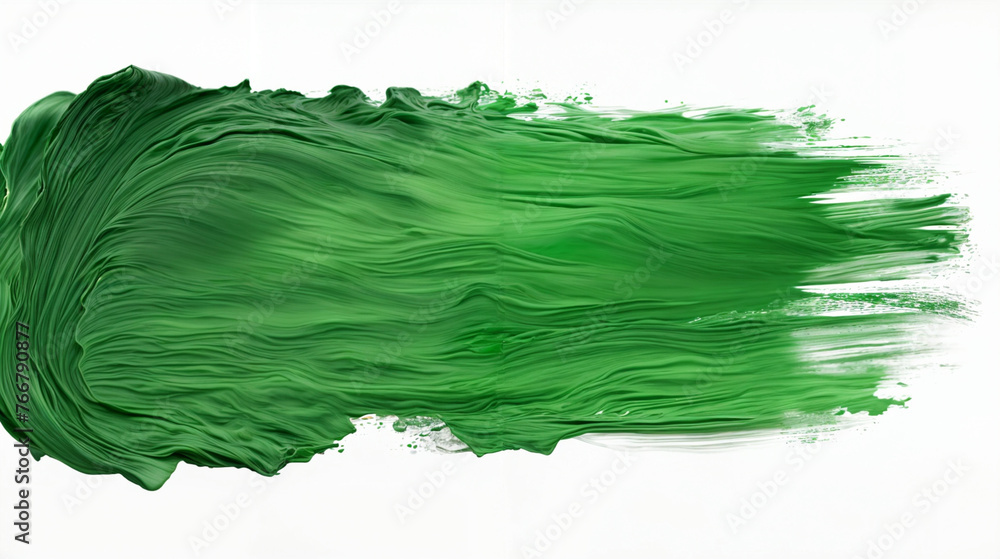 Green stroke of paint texture isolated on transparent background green ...